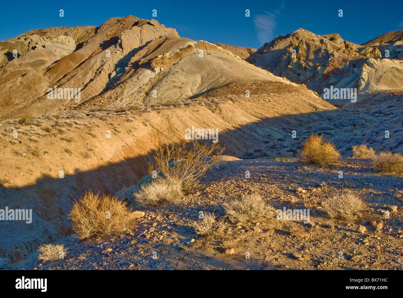 Rock formations at Rainbow Basin National Natural Landmark, Mud Hills ...