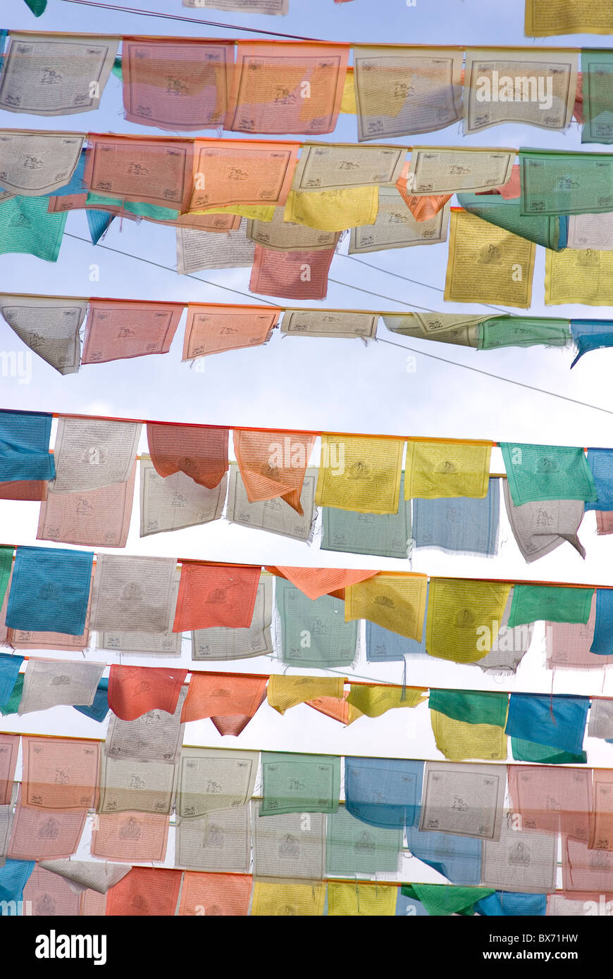 tibetan prayer flags,sichuan,china Stock Photo - Alamy