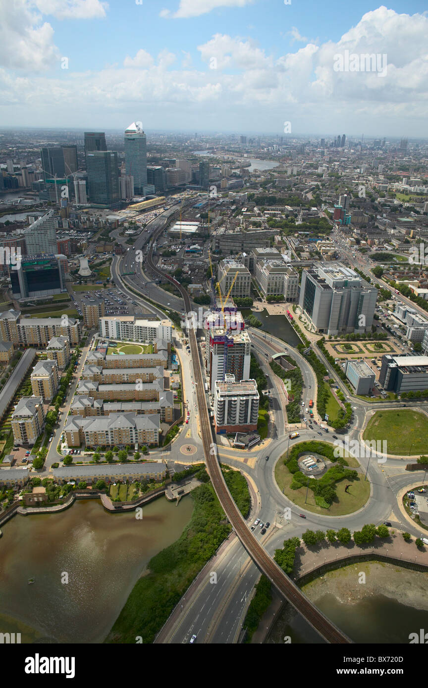 Aerial view of London Docklands Thames Gateway UK Stock Photo - Alamy