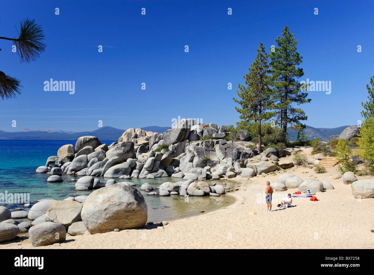 Nevada lake tahoe sand harbour beach hi-res stock photography and ...