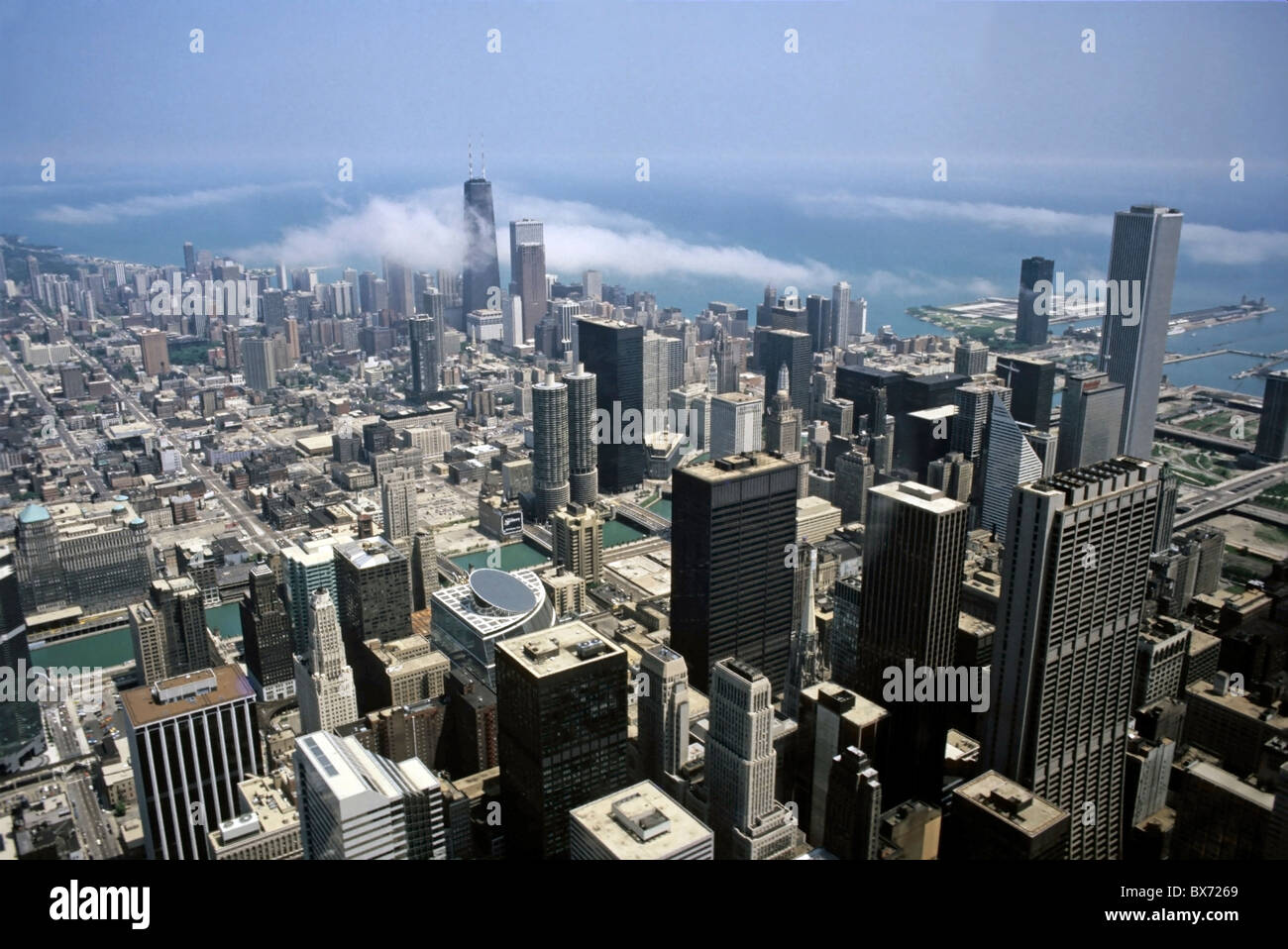 Chicago, Illinois, USA - aerial view from 2004 Stock Photo - Alamy