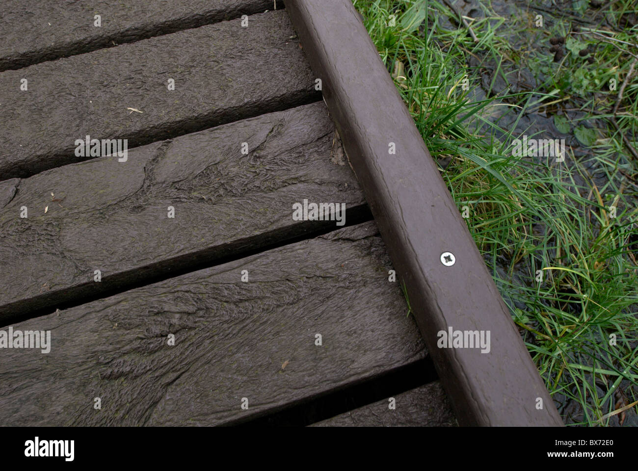Recycled plastic platform board Stock Photo - Alamy