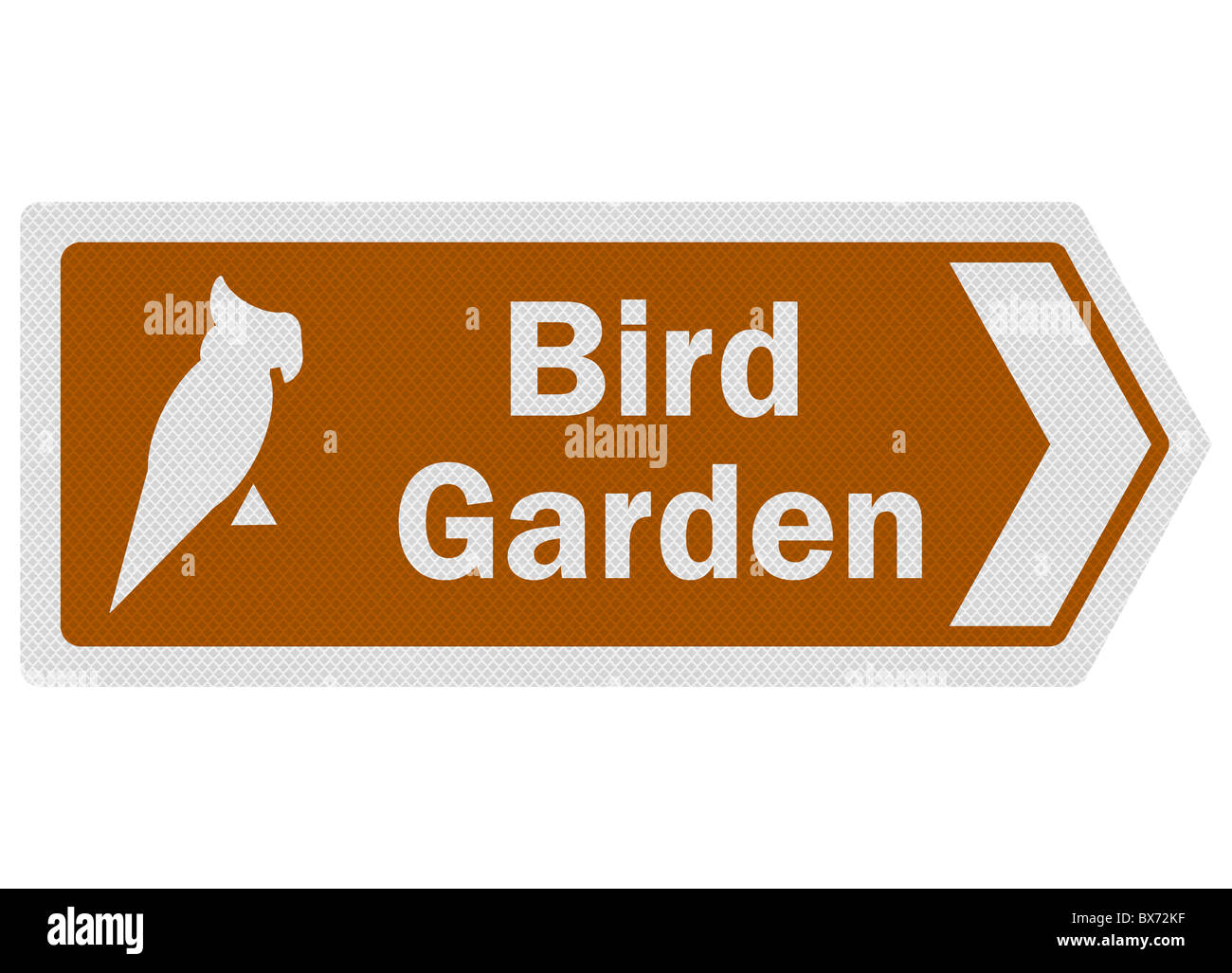 Tourist information series: photo-realistic metallic, reflective 'bird ...