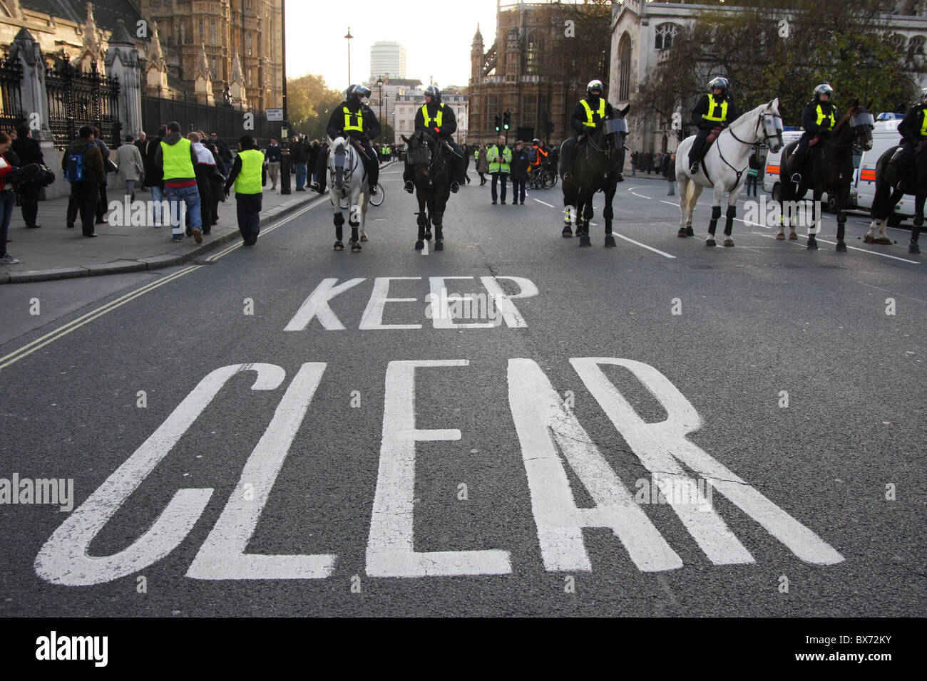 Student protests against the tuition fees in London Stock Photo - Alamy