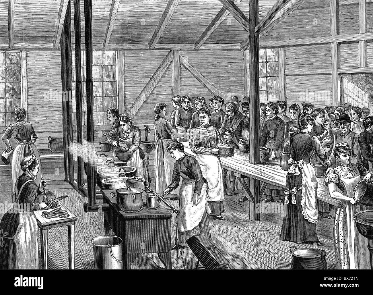 medicine, diseases, cholera, epedemic in Hamburg, 1892, field kitchen ...