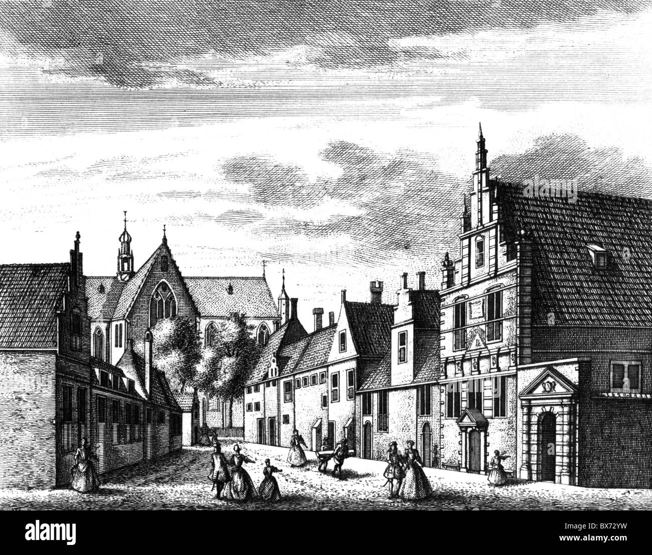 medicine, sickness, plague, plague hospital in Alkmaar, Holland, copper ...
