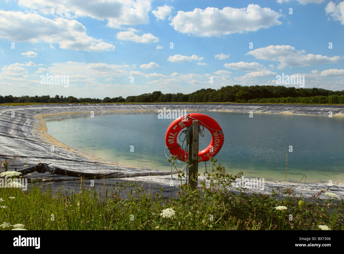 Water storage reservoir Suffolk UK Stock Photo - Alamy
