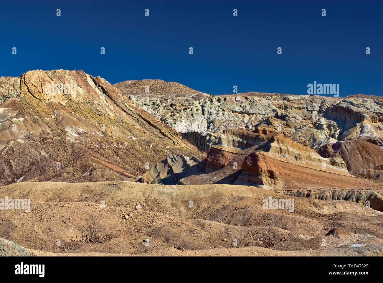 Rock formations at Rainbow Basin National Natural Landmark, Mud Hills ...