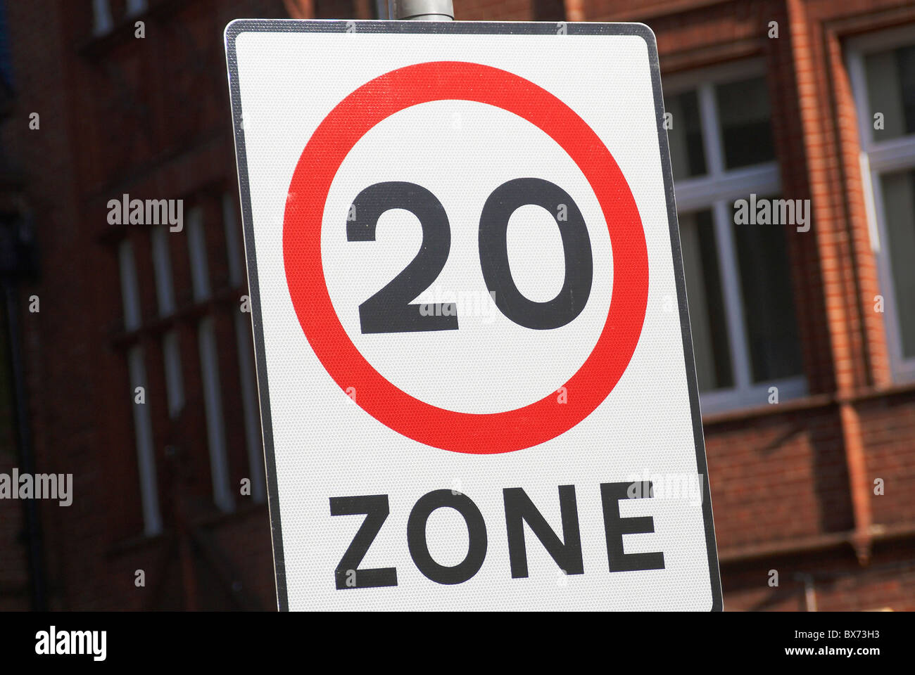 Inner city 20mph speed limit sign Norwich UK Stock Photo - Alamy