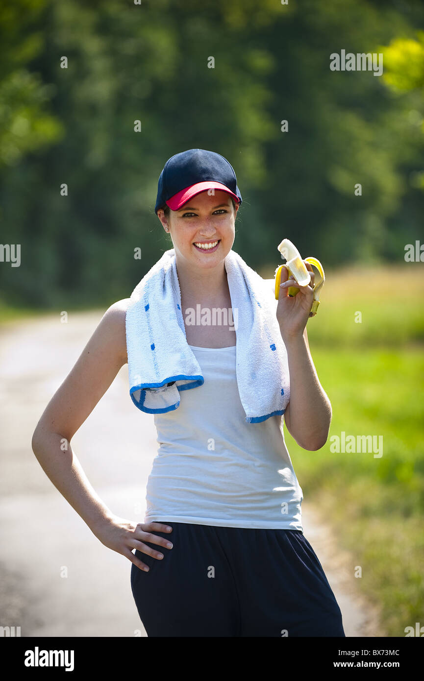 hungry after running Stock Photo - Alamy