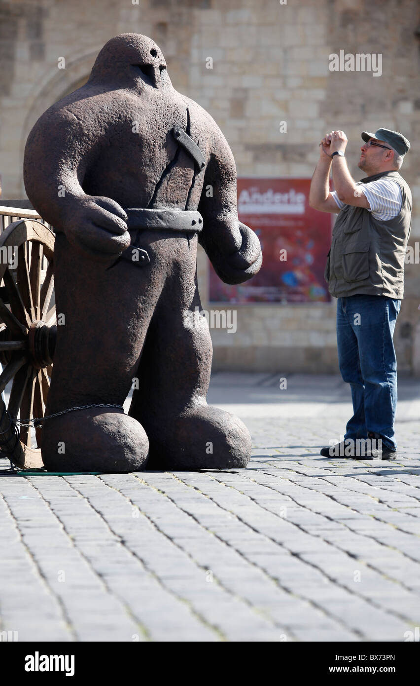 Mock-up statue of Golem an artificial man created by significant Jewish ...