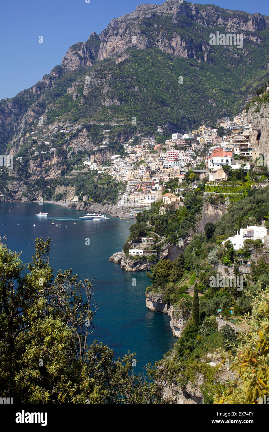 The bay and the village of Positano on the Amalfi Coast, UNESCO World ...