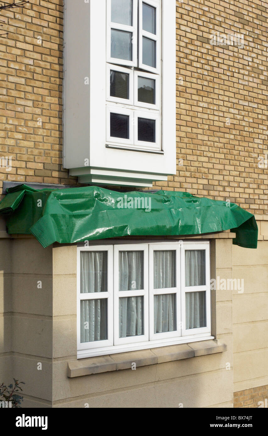 Water damage to bay window on new-build house Waterstone Park Kent UK ...