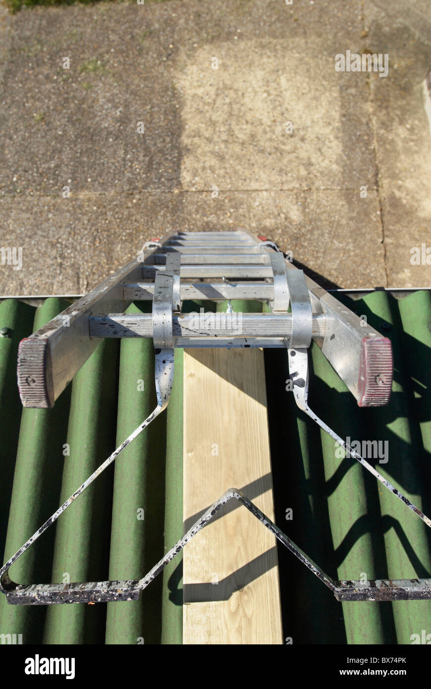 View looking down ladder Stock Photo - Alamy