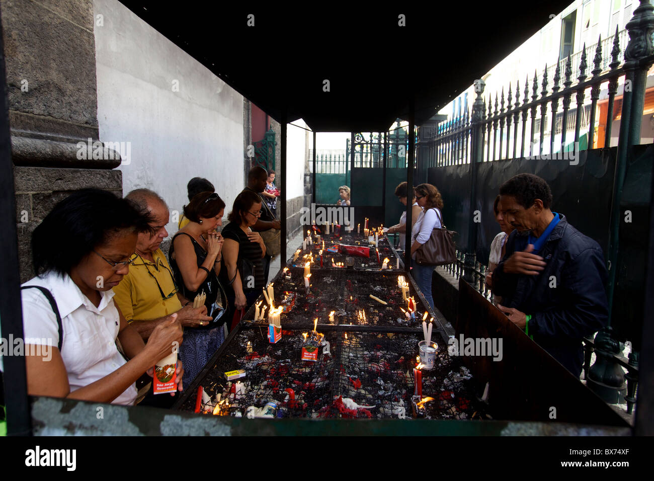 A pagan cult coupled with a traditional church in Rio de Janeiro ...