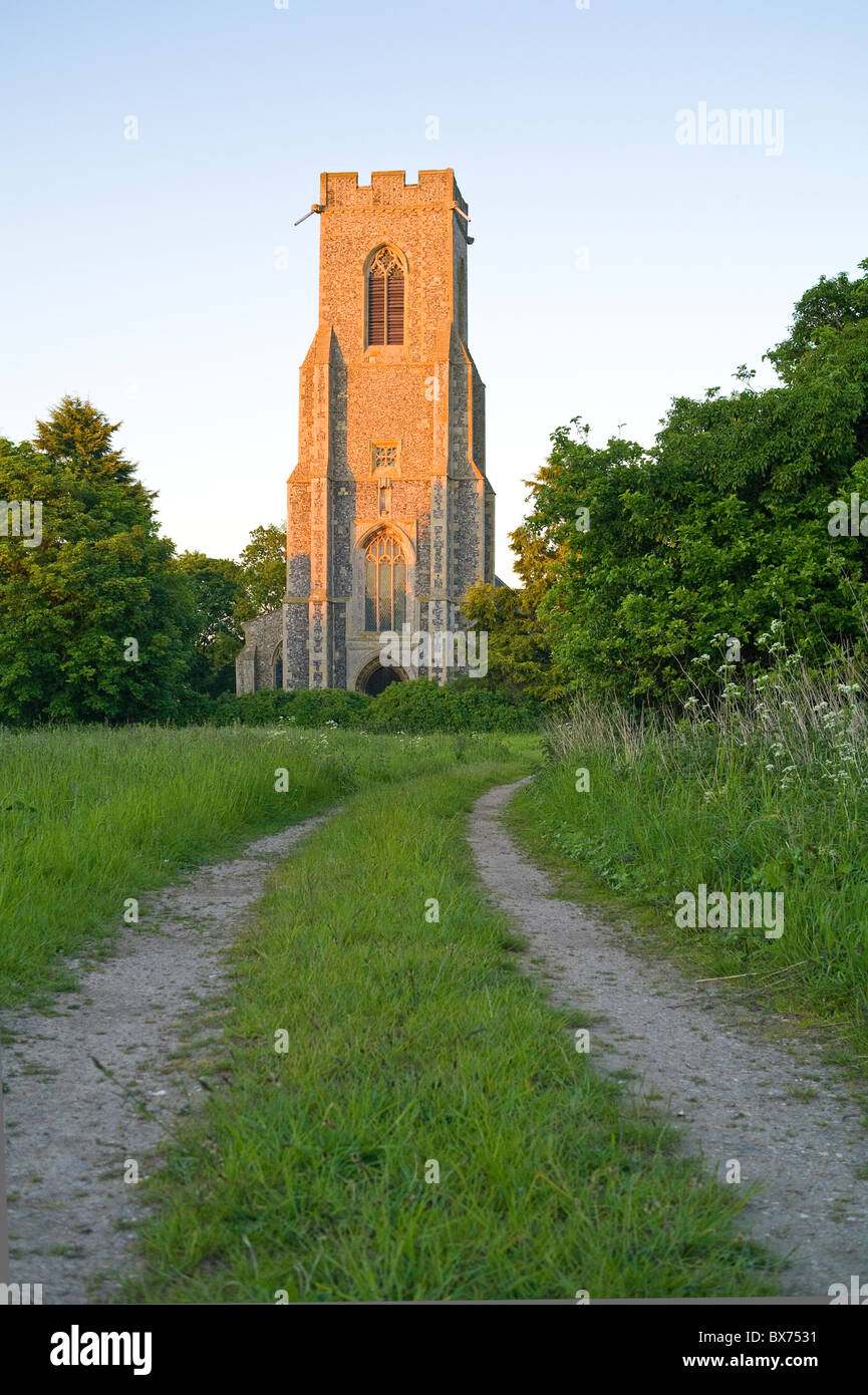 St Michaels Church Hickling Norfolk UK in Evening Sunlight Stock Photo ...