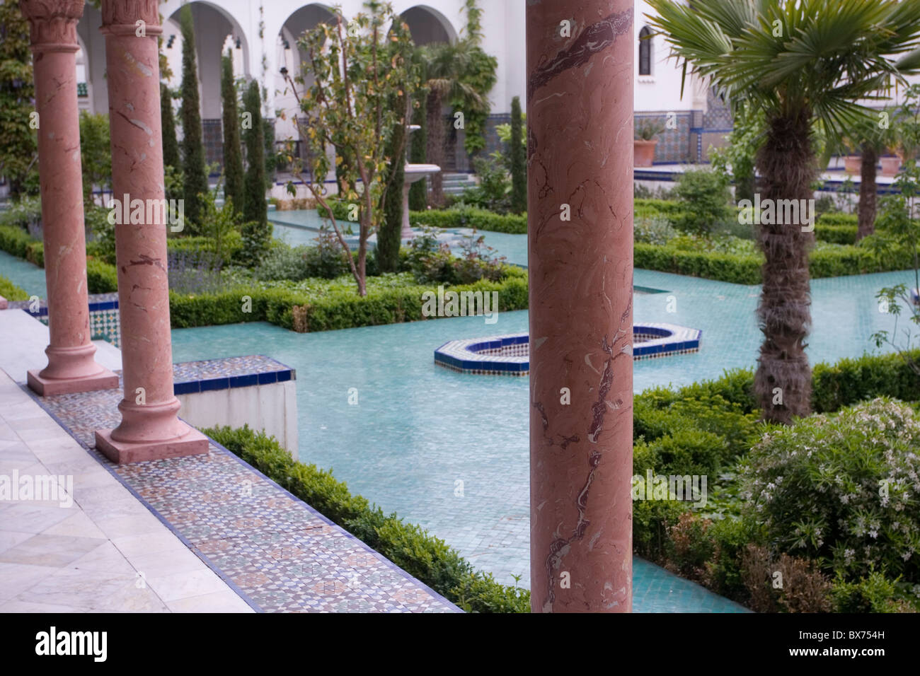 pool in the courtyard garden of la mosquée Stock Photo - Alamy