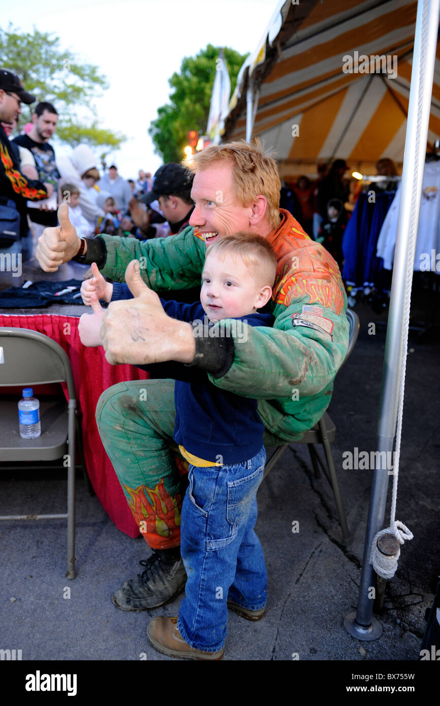 Monster Truck driver Jim Koehler with young fan at 4x4 Off-Road ...