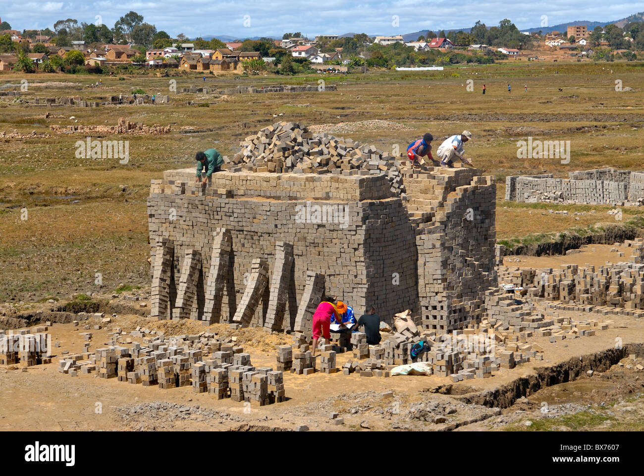 Brick production in Antananarivo, Madagascar, Africa Stock Photo - Alamy