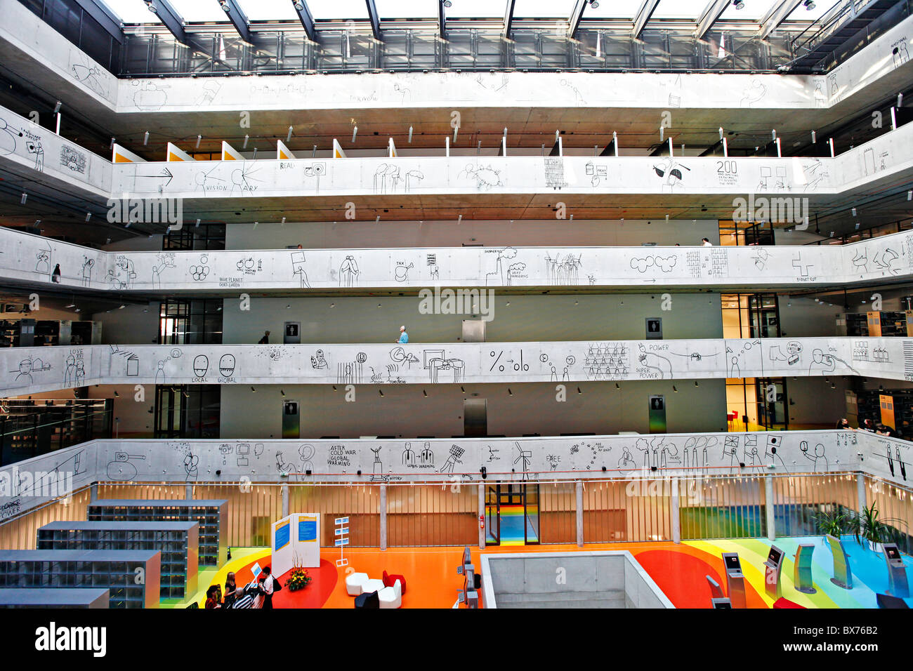 Interior of the National Technical Library in Prague, Czech Republic on ...