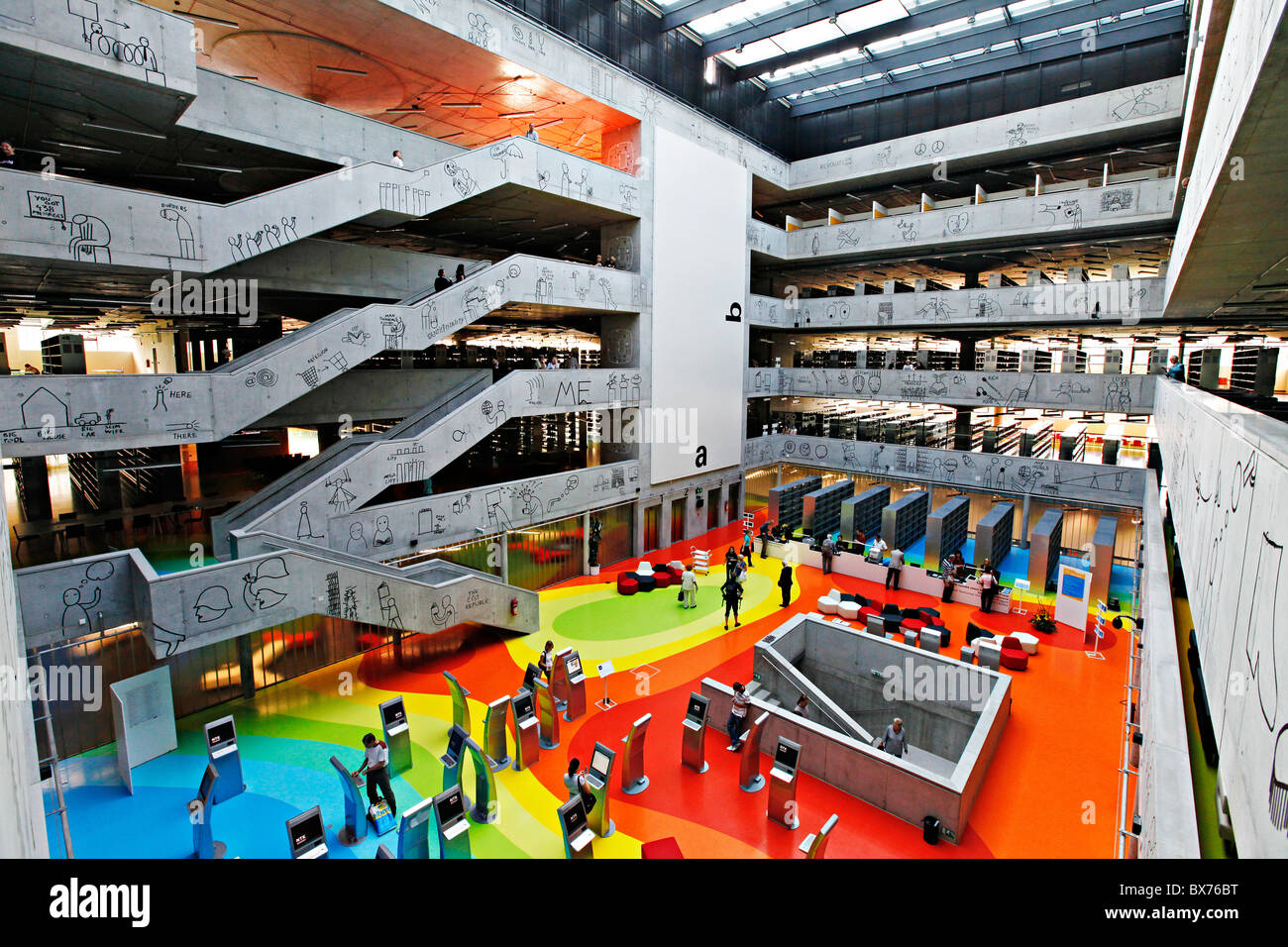 Interior of the National Technical Library in Prague, Czech Republic on ...