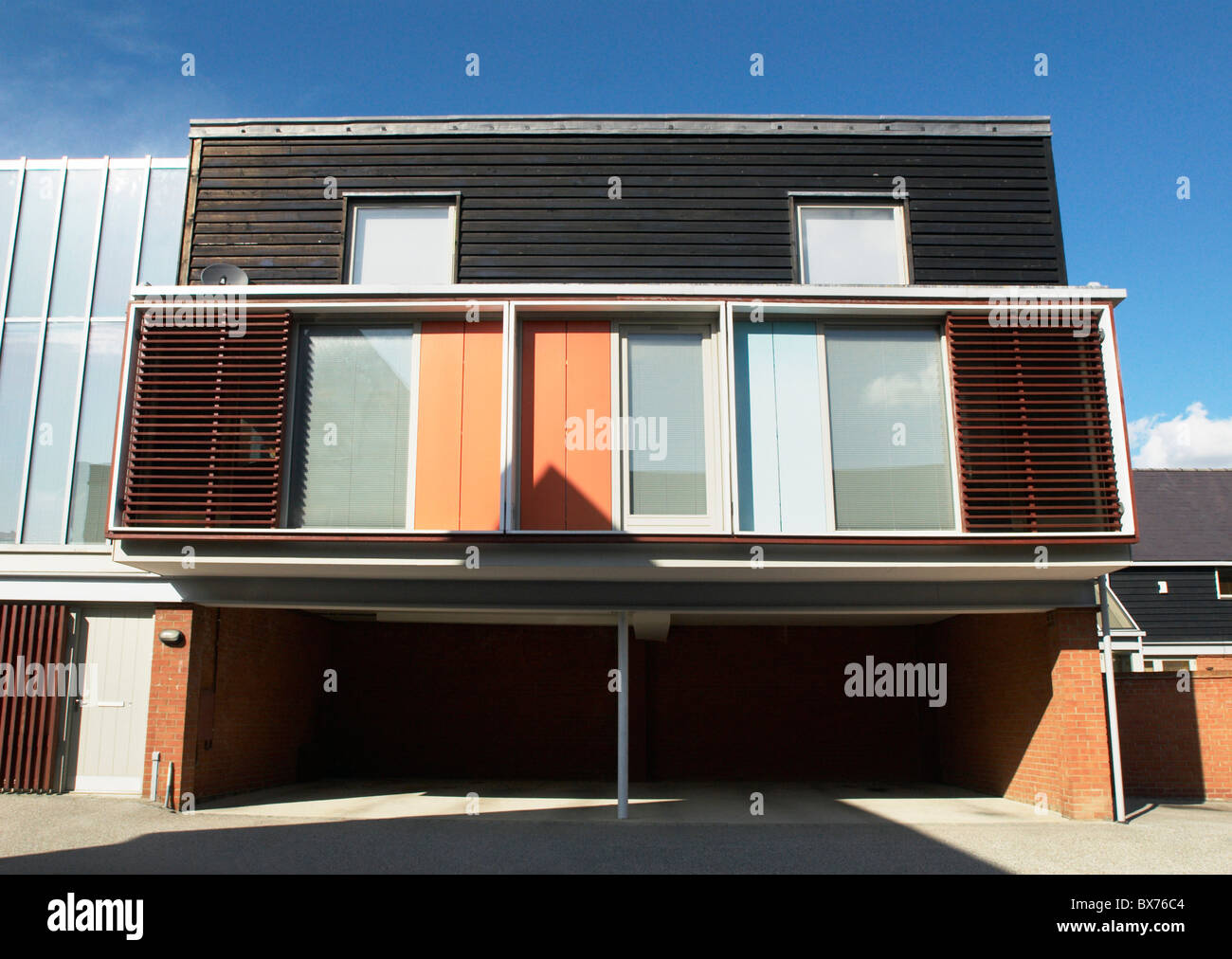 Contemporary housing on the Newhall development Harlow Essex UK Stock ...