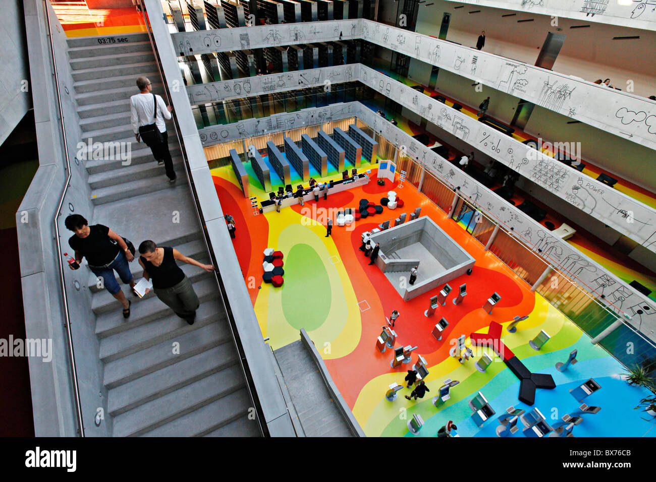 Interior of the National Technical Library in Prague, Czech Republic on ...