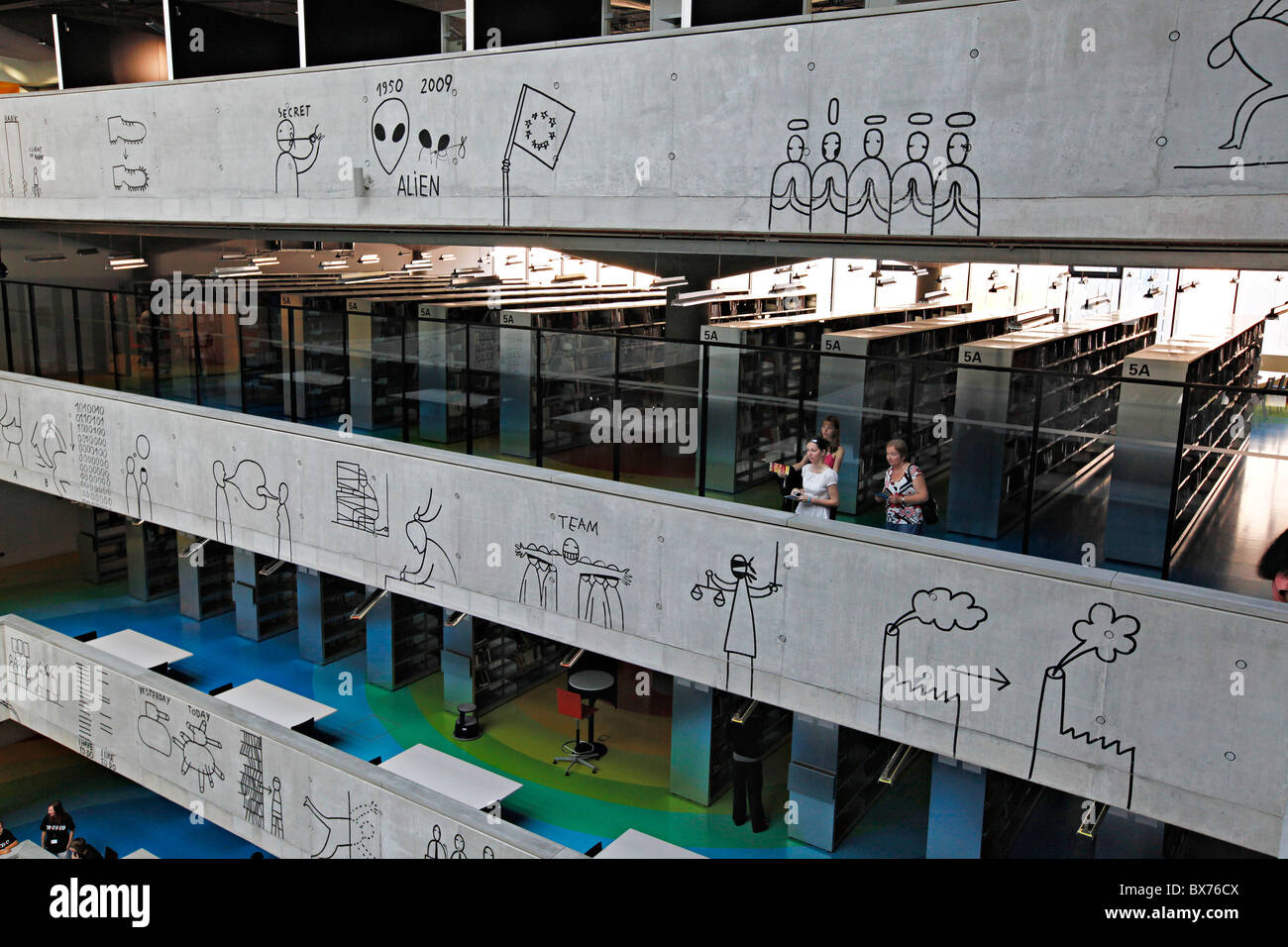 Interior of the National Technical Library in Prague, Czech Republic on ...
