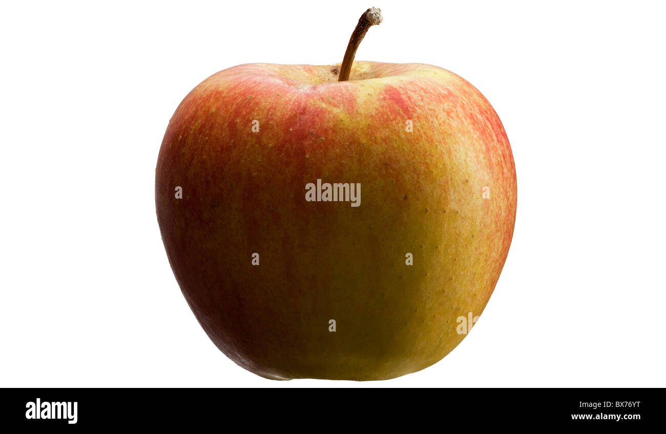 Natural multi-coloured apple isolated on white background Stock Photo ...