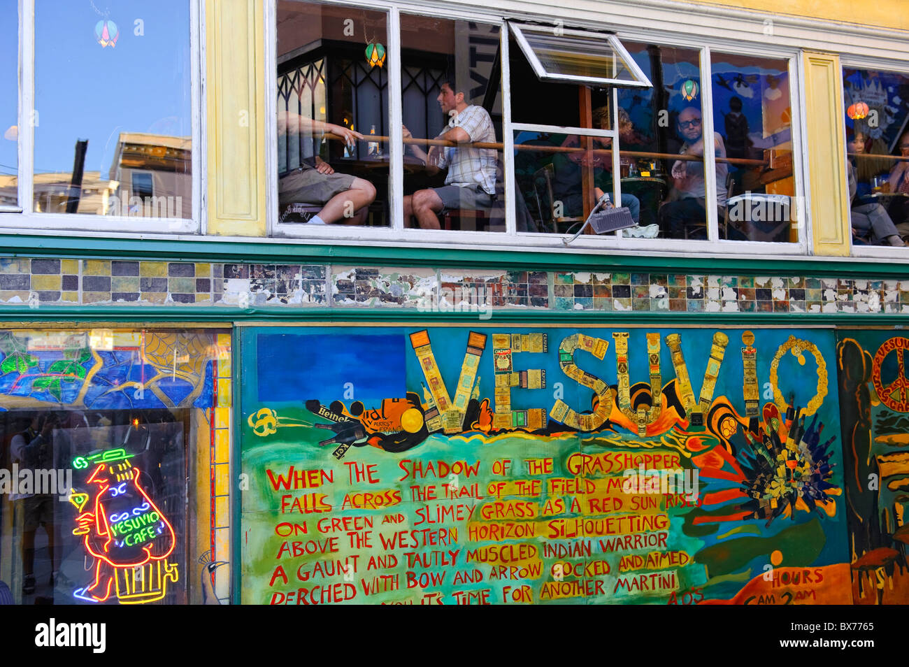 Usa, California, San Francisco, North Beach (Little Italy), Cafes Stock ...