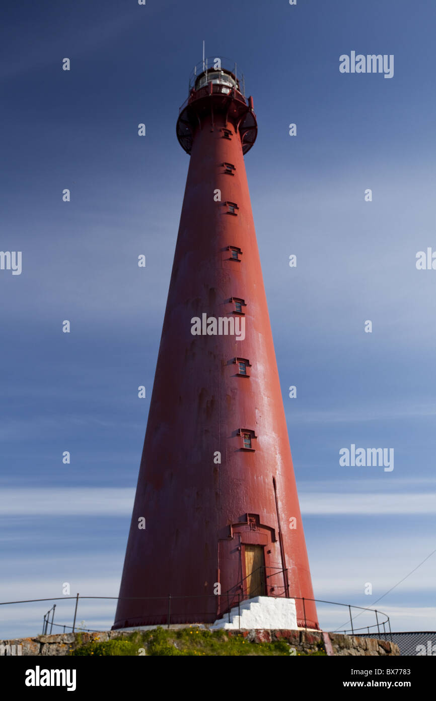 Lighthouse, Andenes village, Andoya island, Vesteralen archipelago ...