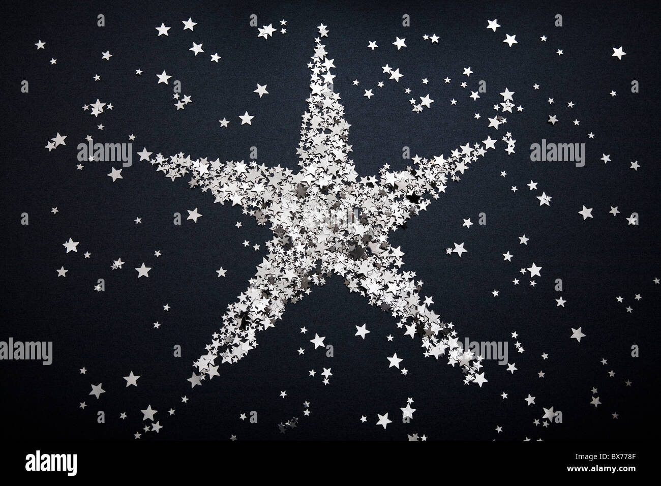 Star shape made of small stars Stock Photo - Alamy