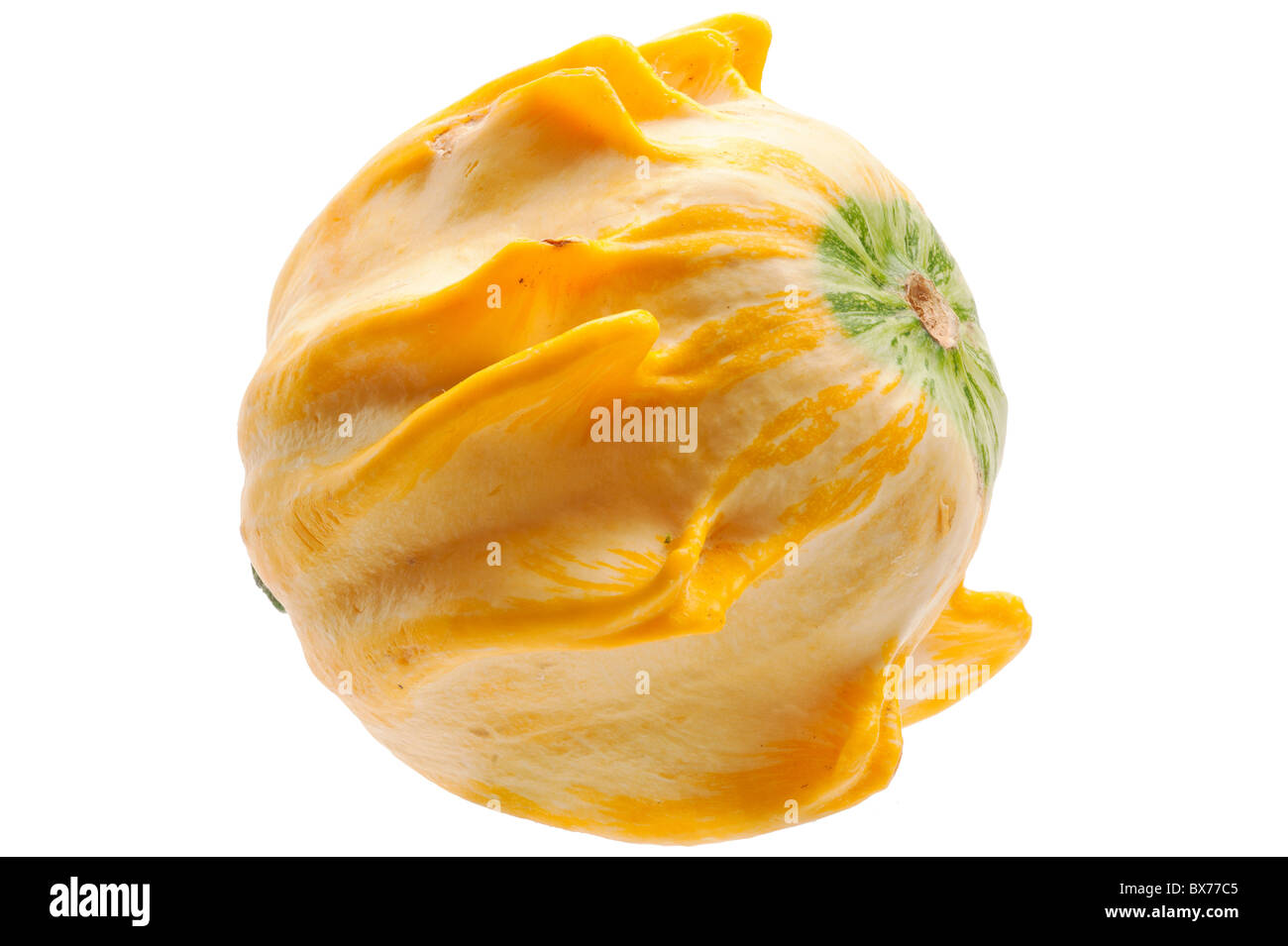interesting shape of colourful pumpkin isolated on white background ...