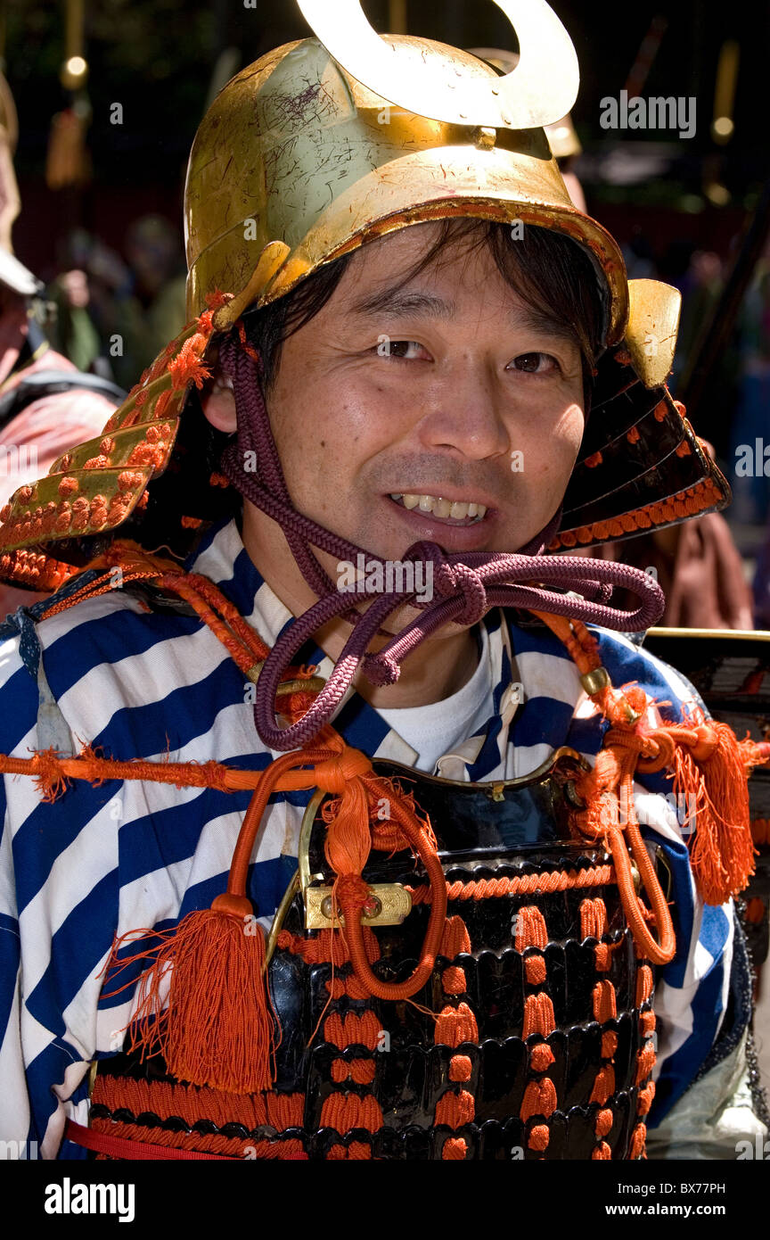 Bushido samurai warrior wearing costume at the Shunki Reitaisai ...