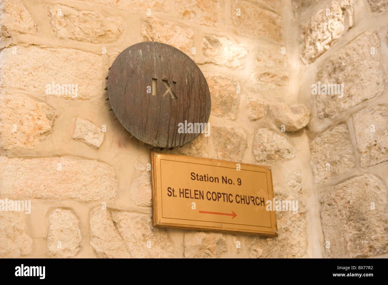 Coptic Orthodox Church the ninth station on the Via Dolorosa in ...