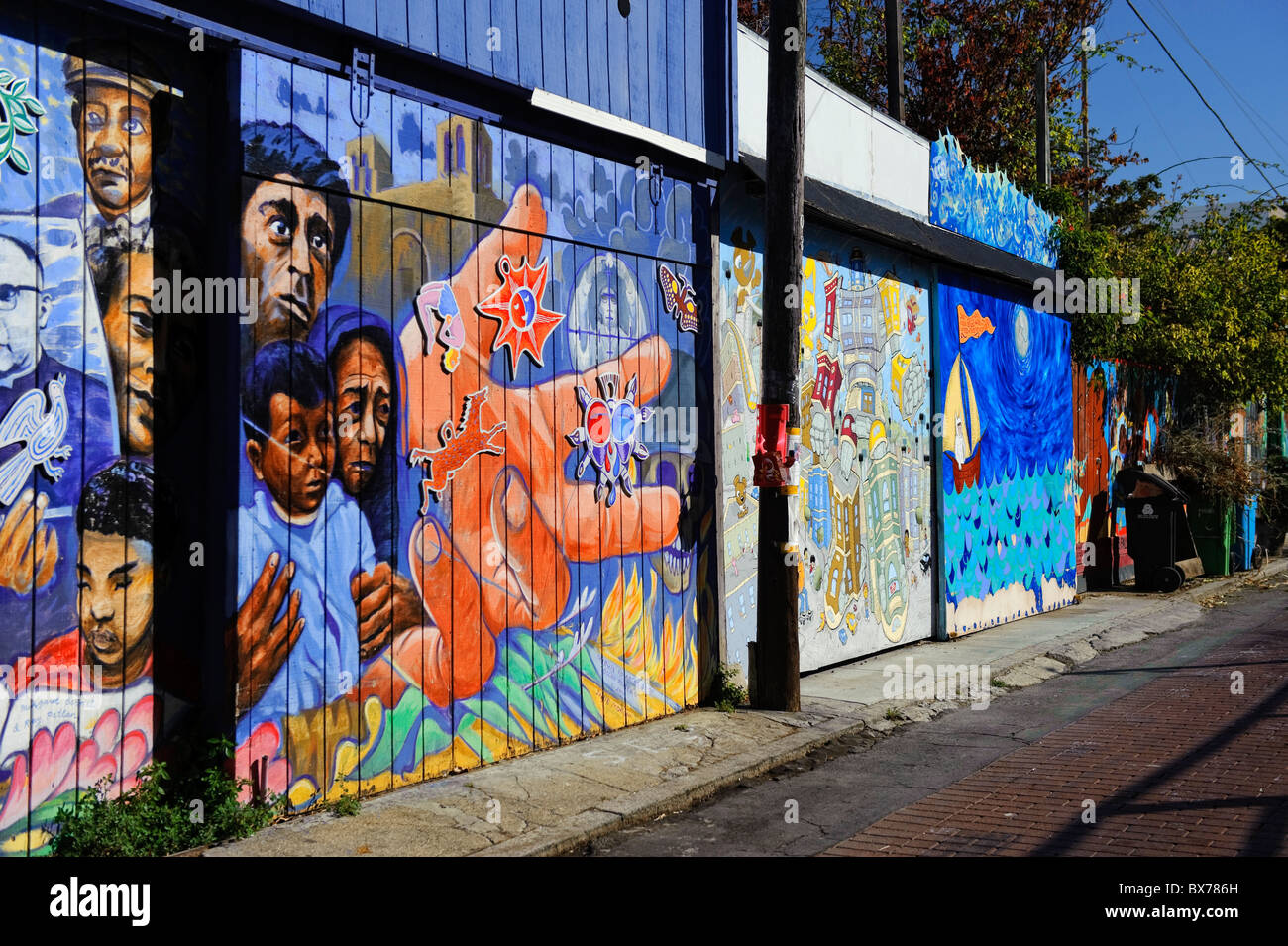 Usa, California, San Francisco, Missions District, Murals Stock Photo ...