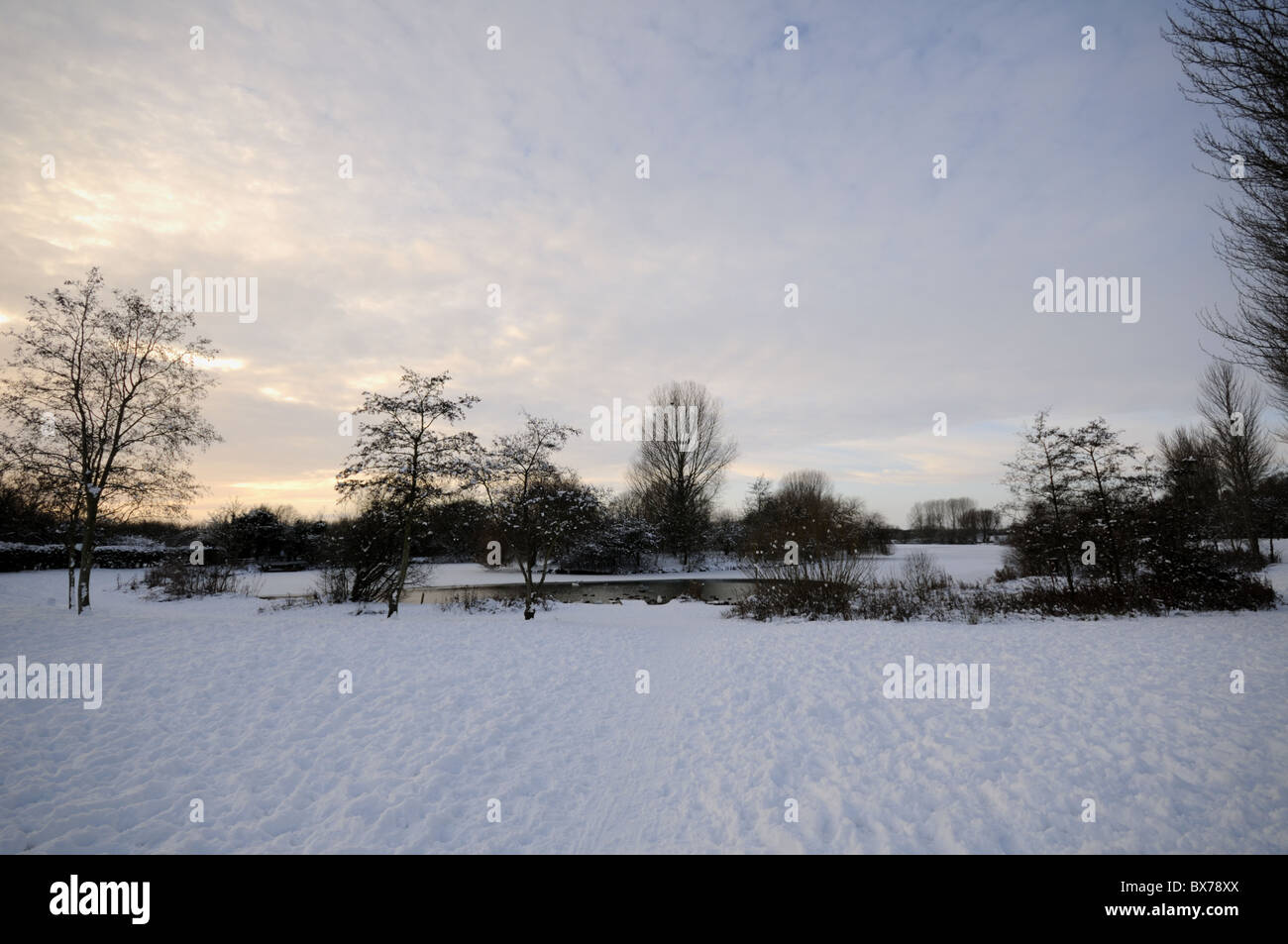 Winter Snow Scene Stock Photo - Alamy