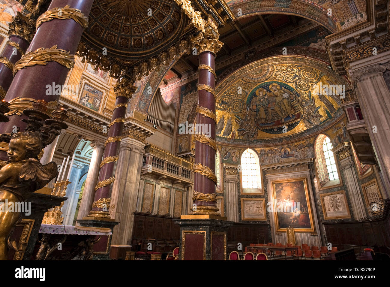Apse of Santa Maria Maggiore, Rome, Italy Stock Photo - Alamy
