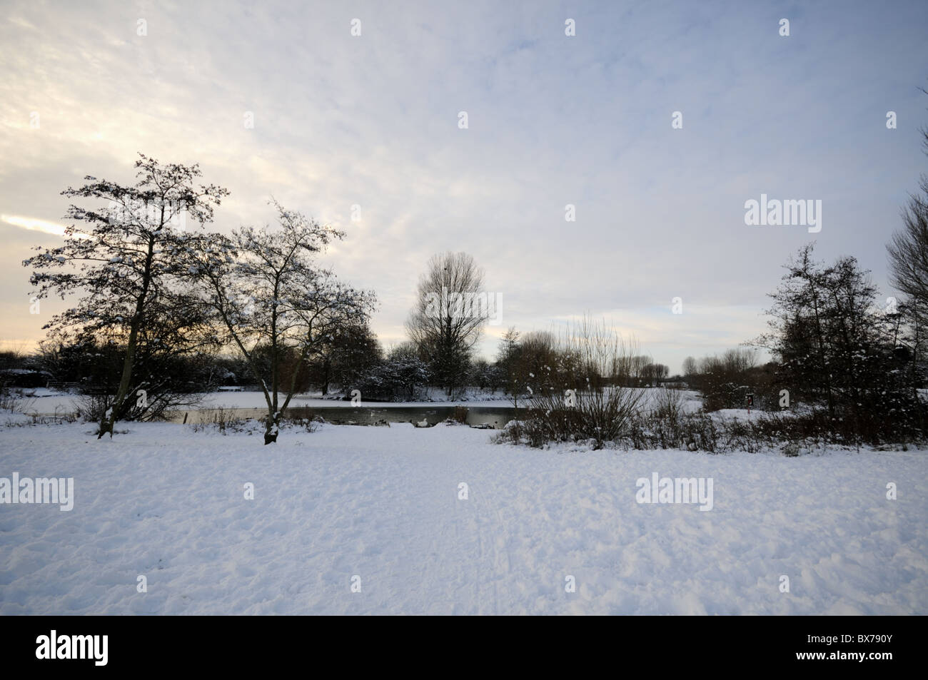 Winter Snow Scene Stock Photo - Alamy
