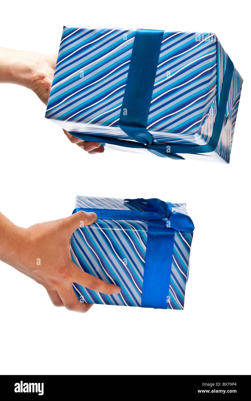 Present in hands Cut Out Stock Images & Pictures - Alamy