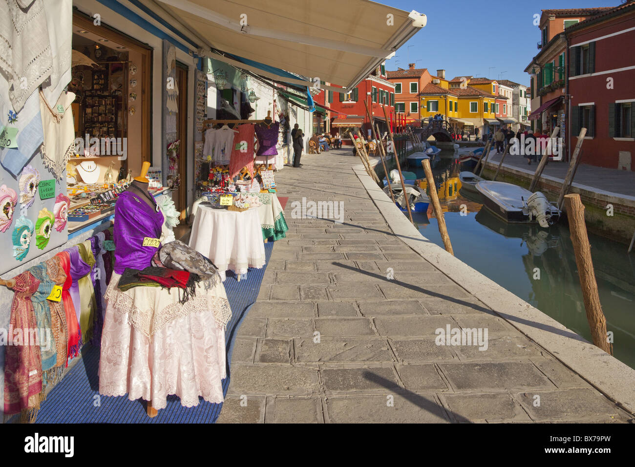 Lace for sale, Burano, Venice, Veneto, Italy, Europe Stock Photo - Alamy