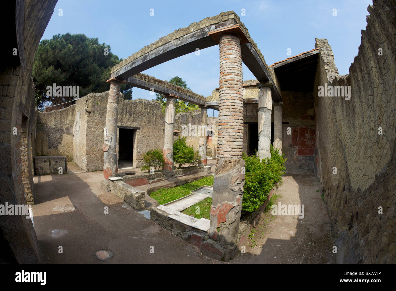 House of Corinthian Atrium, Herculaneum, UNESCO World Heritage Site ...