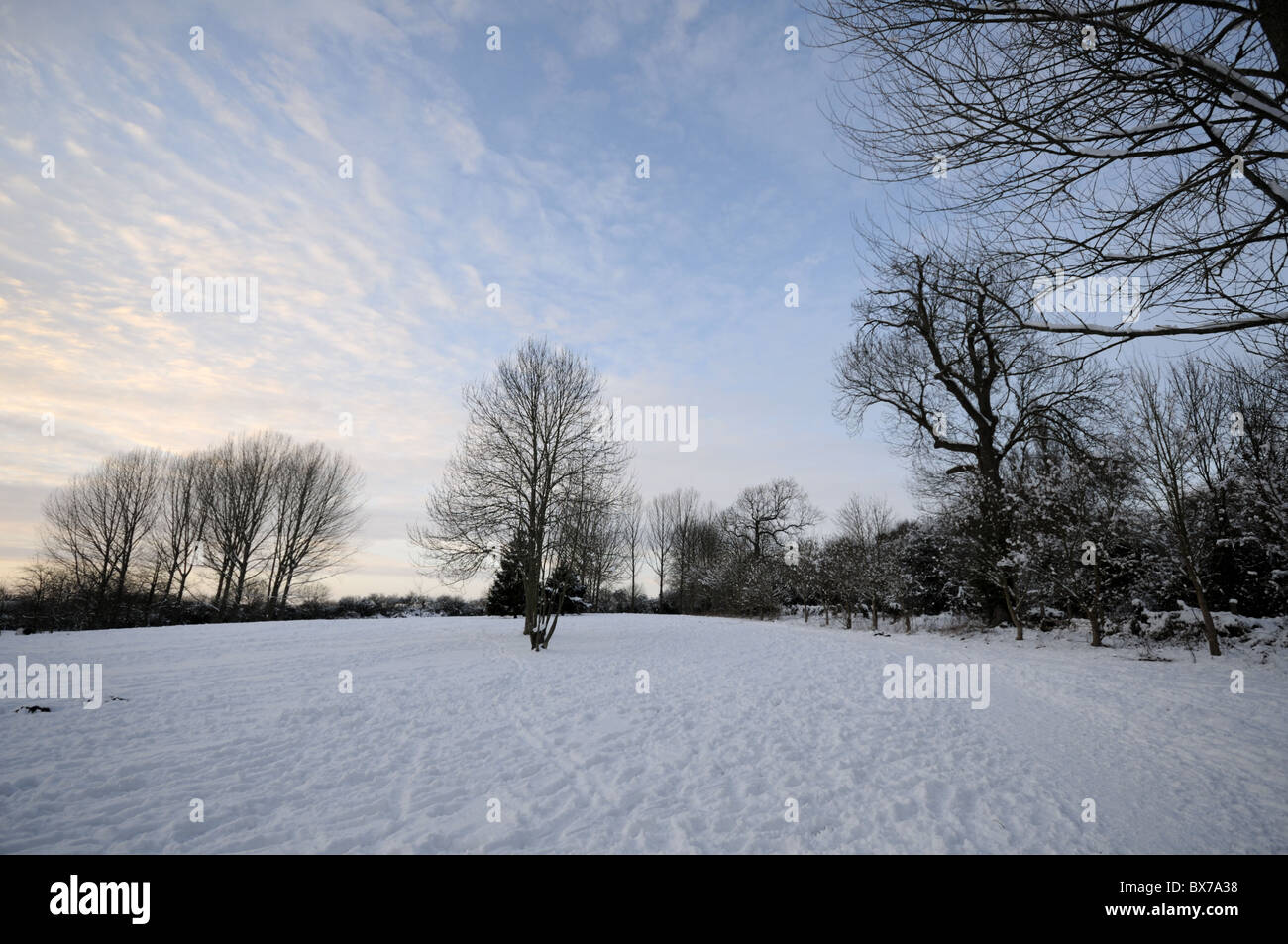 Winter Snow Scene Stock Photo - Alamy