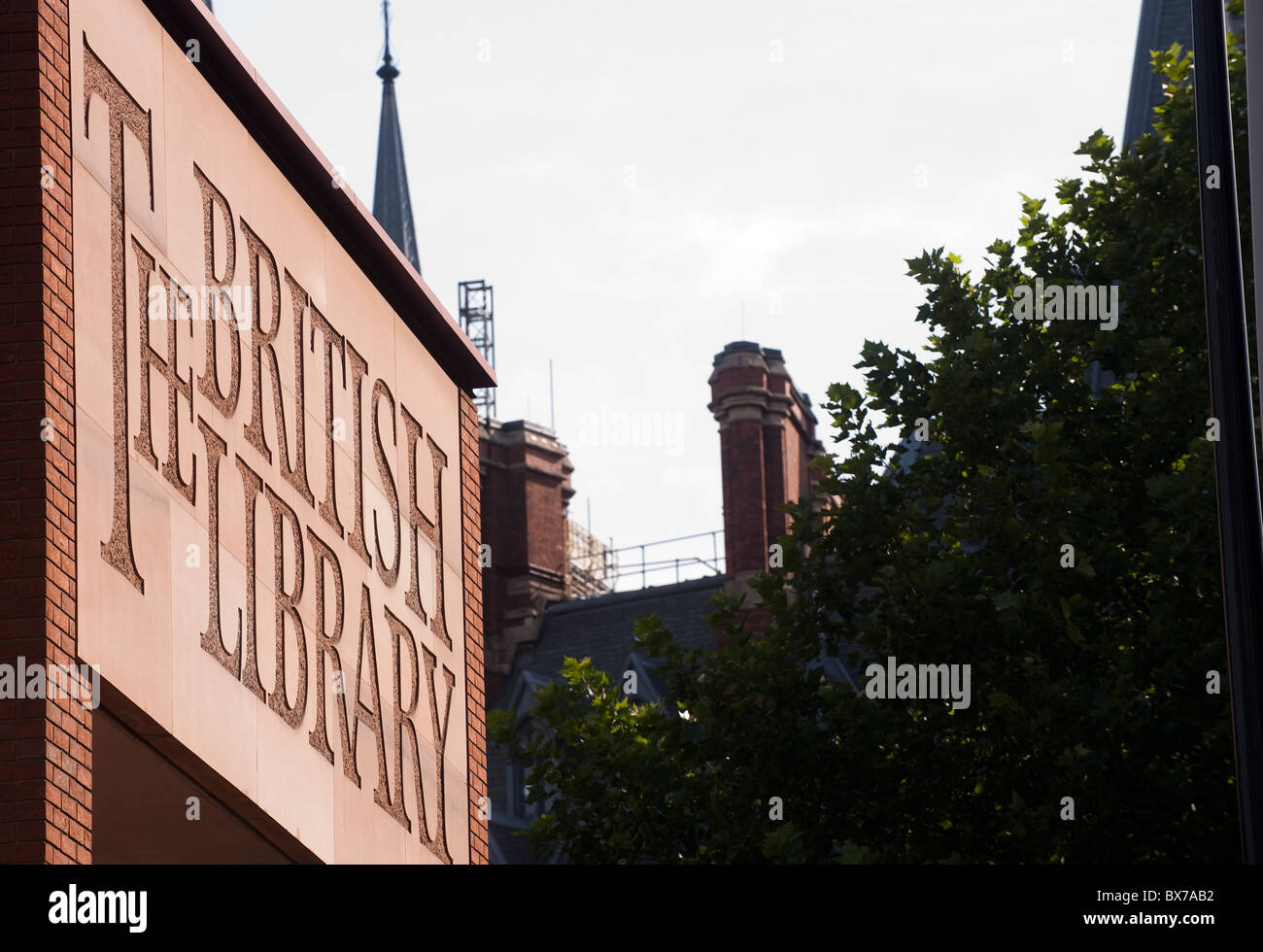 The British Library Sign London England Stock Photo - Alamy