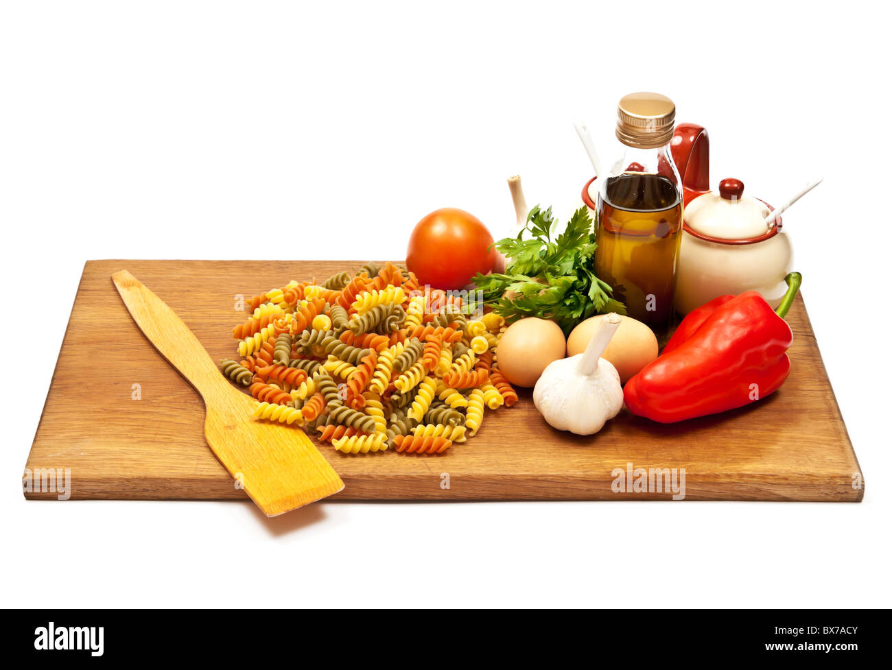 Spaghetti and vegetables in italian cuisine Stock Photo - Alamy