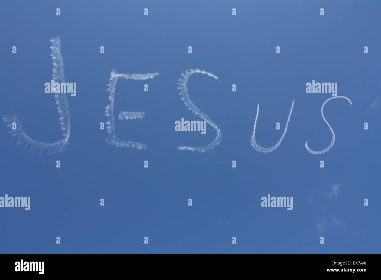 Blue sky writing hi-res stock photography and images - Alamy