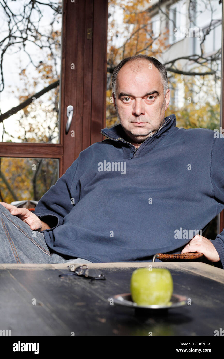 Czech producer, film director, and actor poses at his home in Prague ...