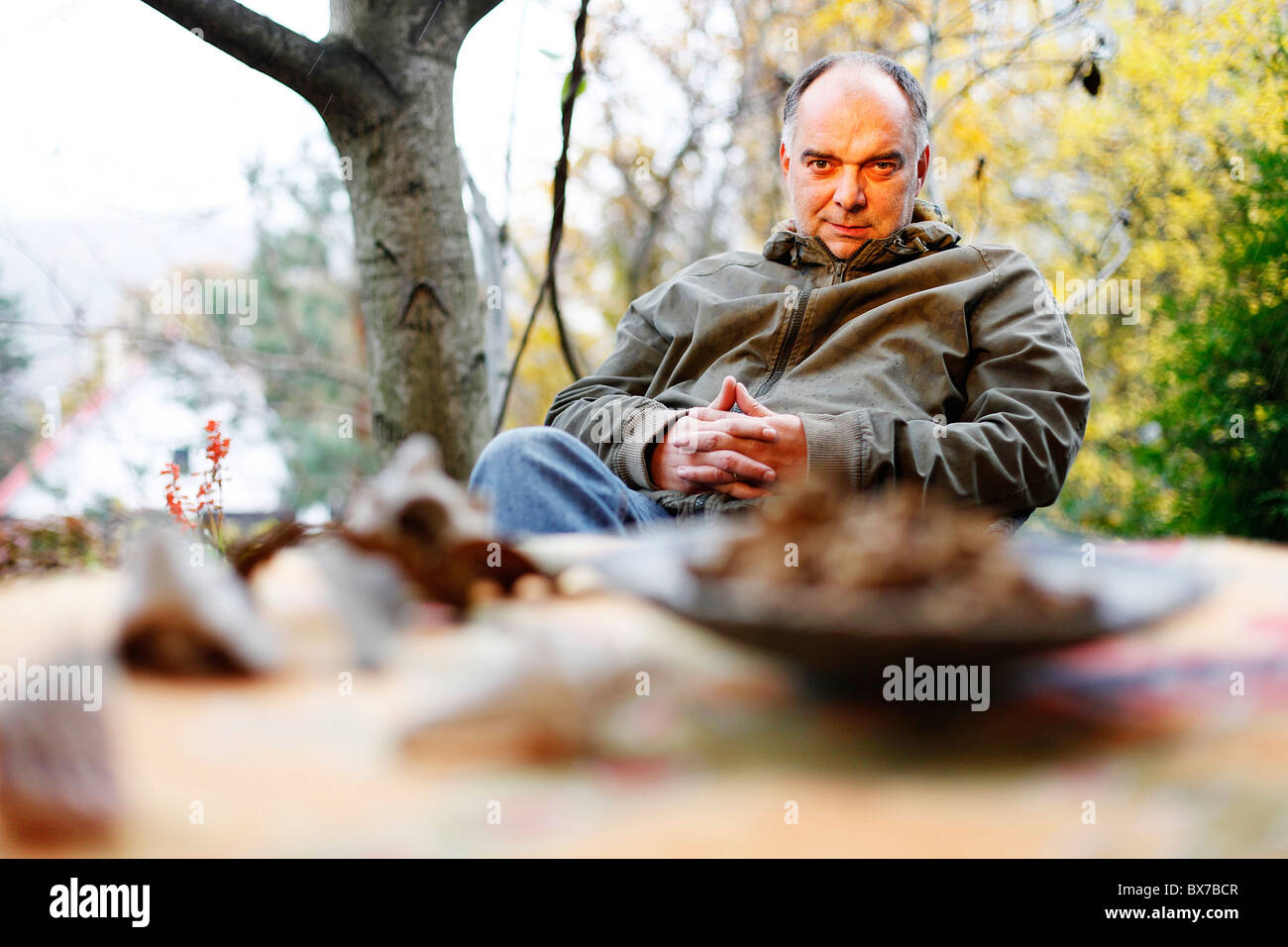Czech producer, film director, and actor poses at his home in Prague ...