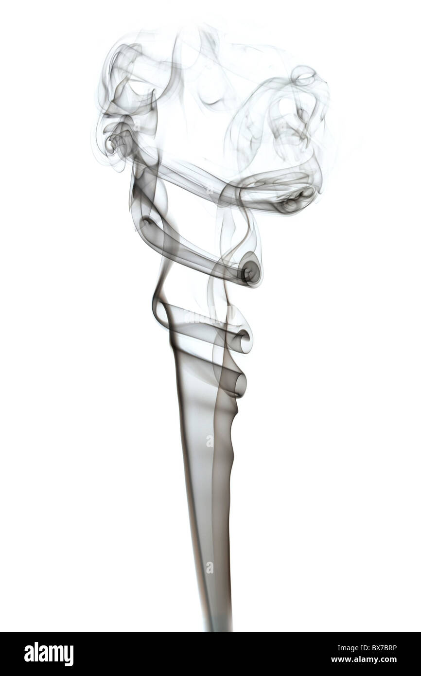 Smoke on white background Stock Photo - Alamy