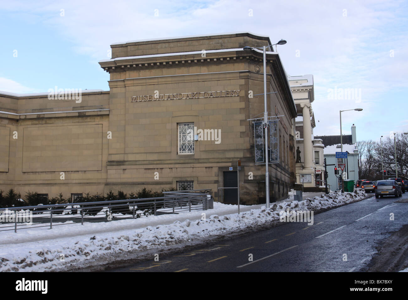 exterior of Perth Museum and Art Gallery in winter Perth Scotland ...